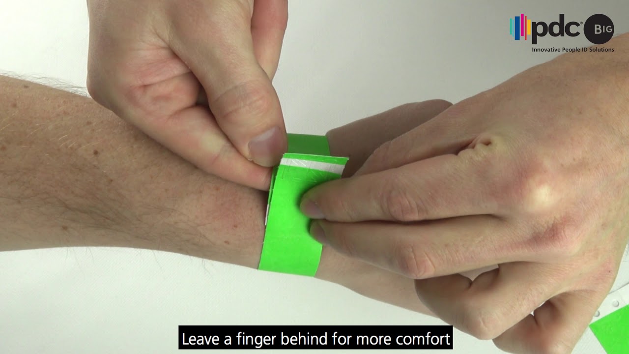 How to apply Tyvek wristbands - PDC BIG - YouTube