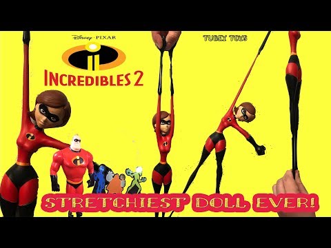 Unboxing STRETCHY Elastigirl Doll INCREDIBLES 2 Movie Toys Power Couple Slingshot + MORE!