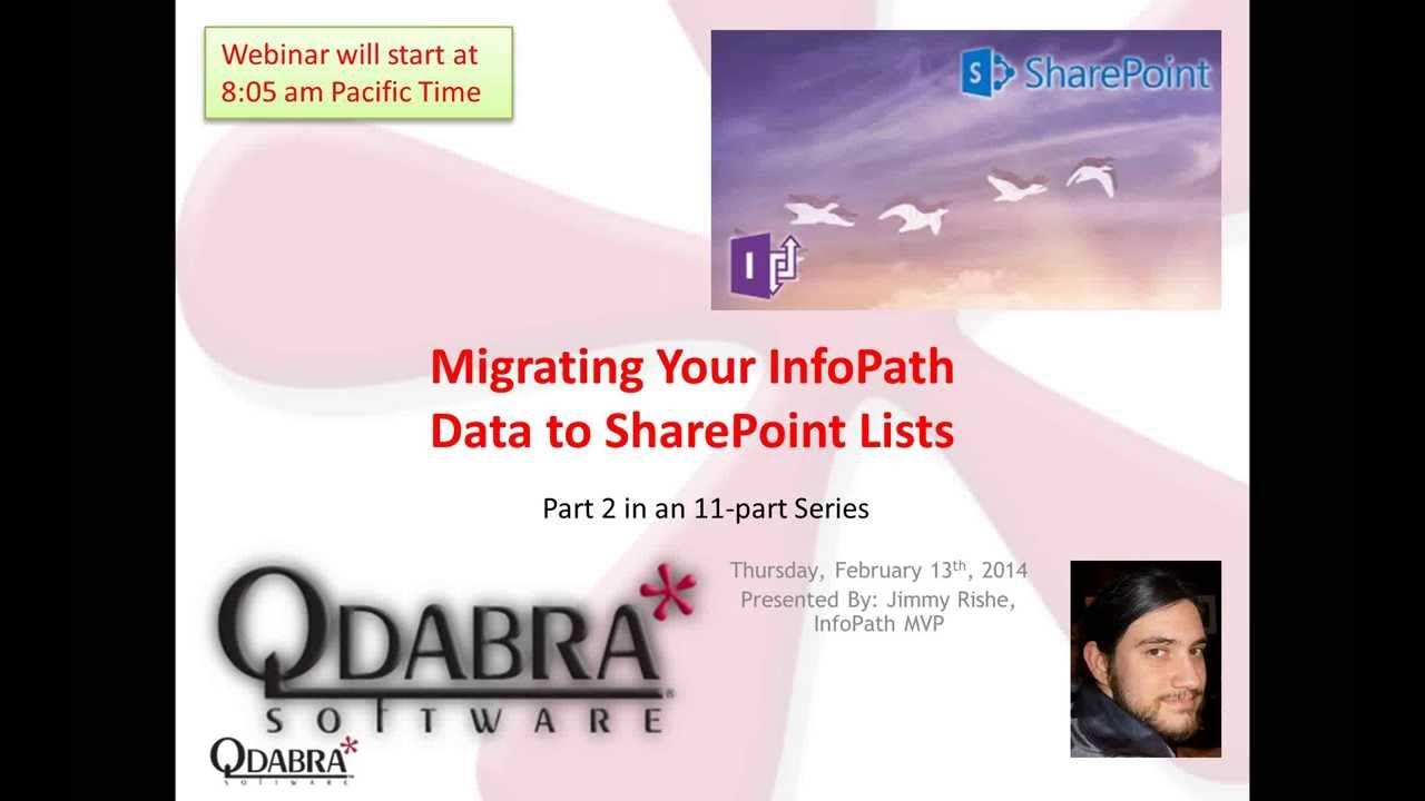 After InfoPath: Migrating Your InfoPath Data to SharePoint Lists: Feb 13, 2014 InfoPath Tutorial ...