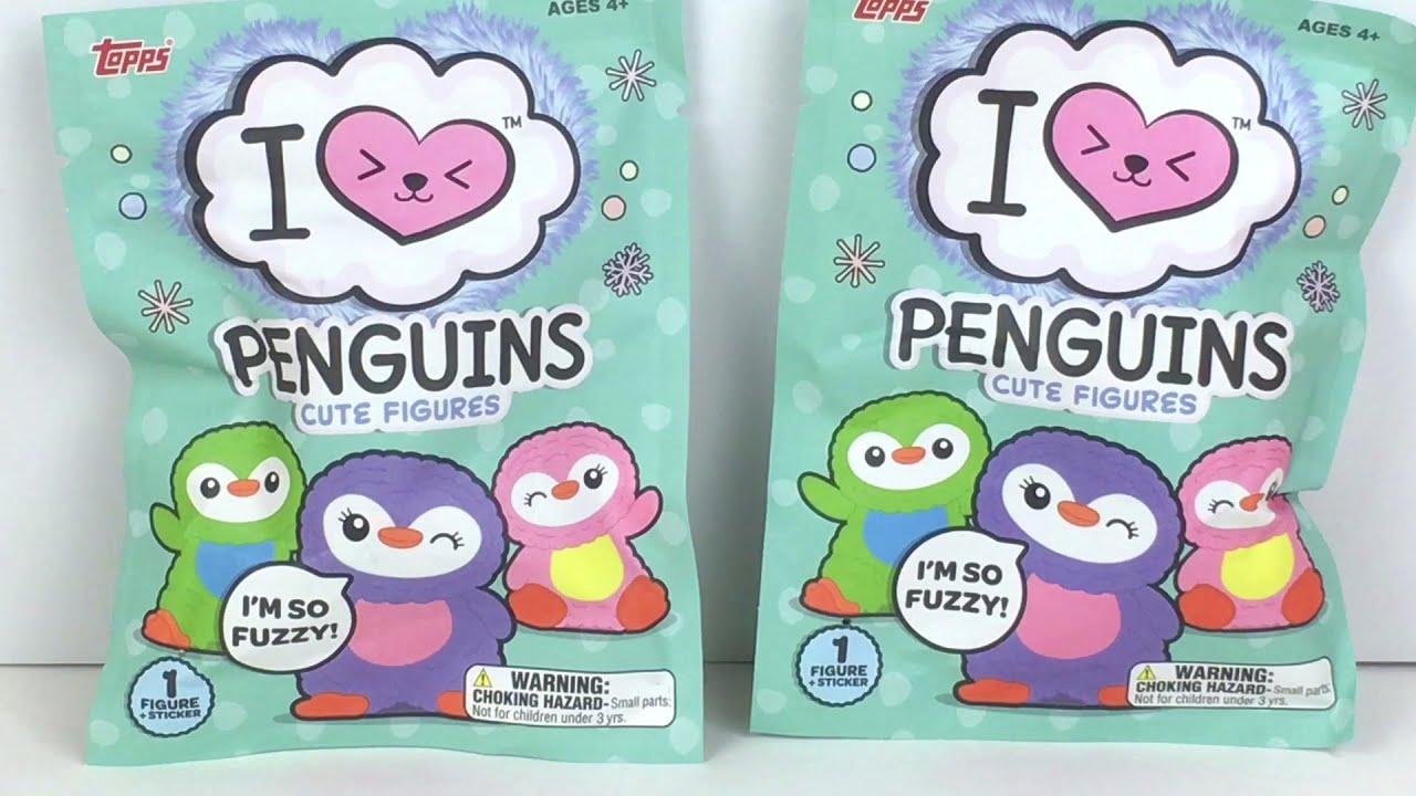 $10 Tuesday~ I Heart Penguins Flocked Mini Figure Blind Bags Opening - YouTube