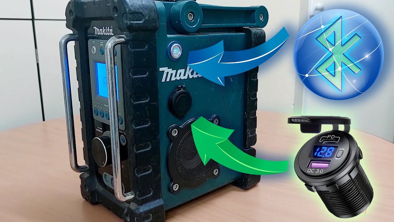 MAKITA BMR100 Job Site Radio (add fast charging module and Bluetooth ...