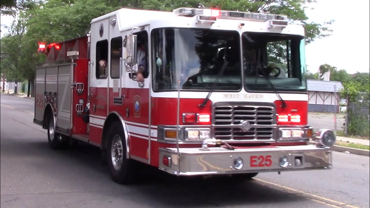 West Haven Fire Department Engine 25 Responding - YouTube