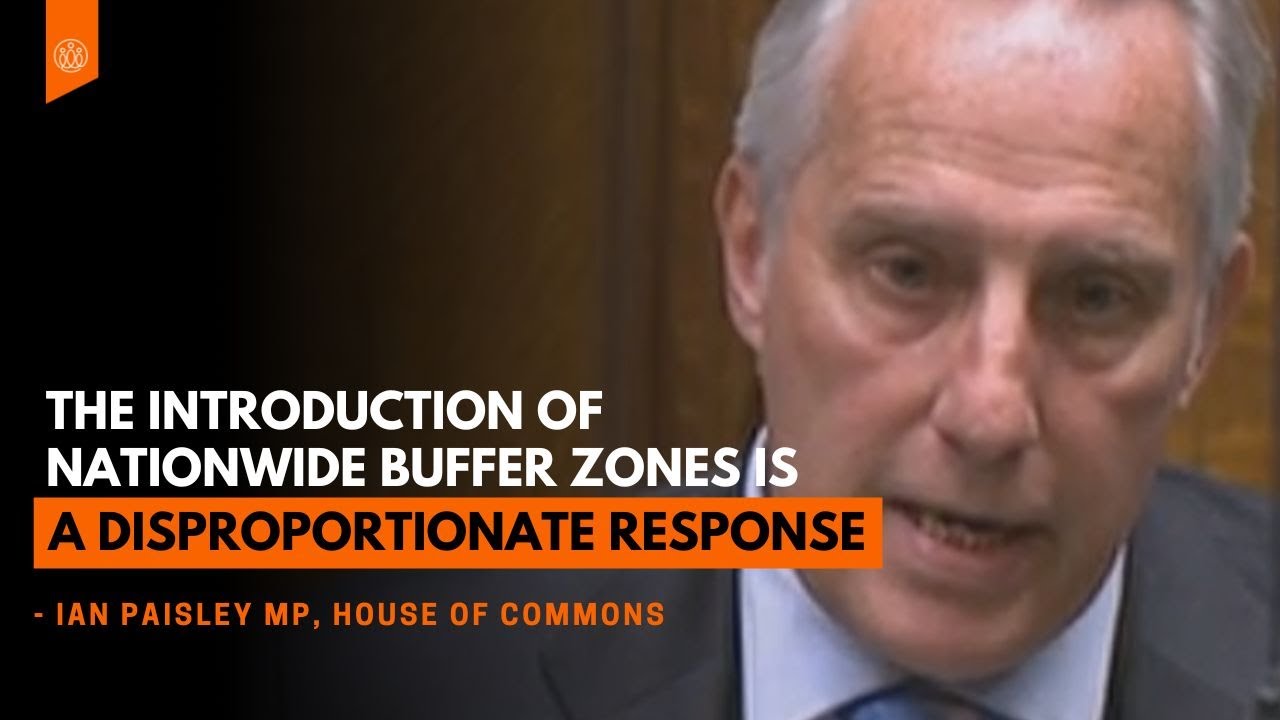 Ian Paisley MP argues against buffer zones that prohibit silent prayer ...