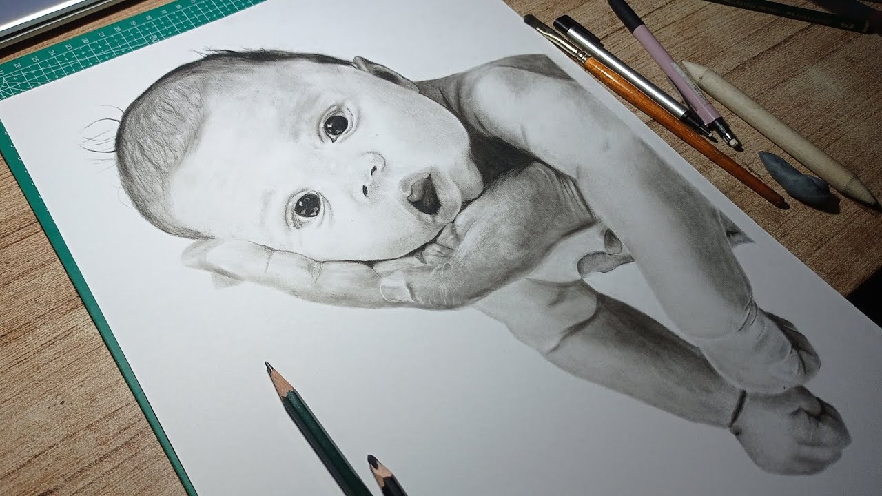 Drawing a Baby | Timelapse - YouTube