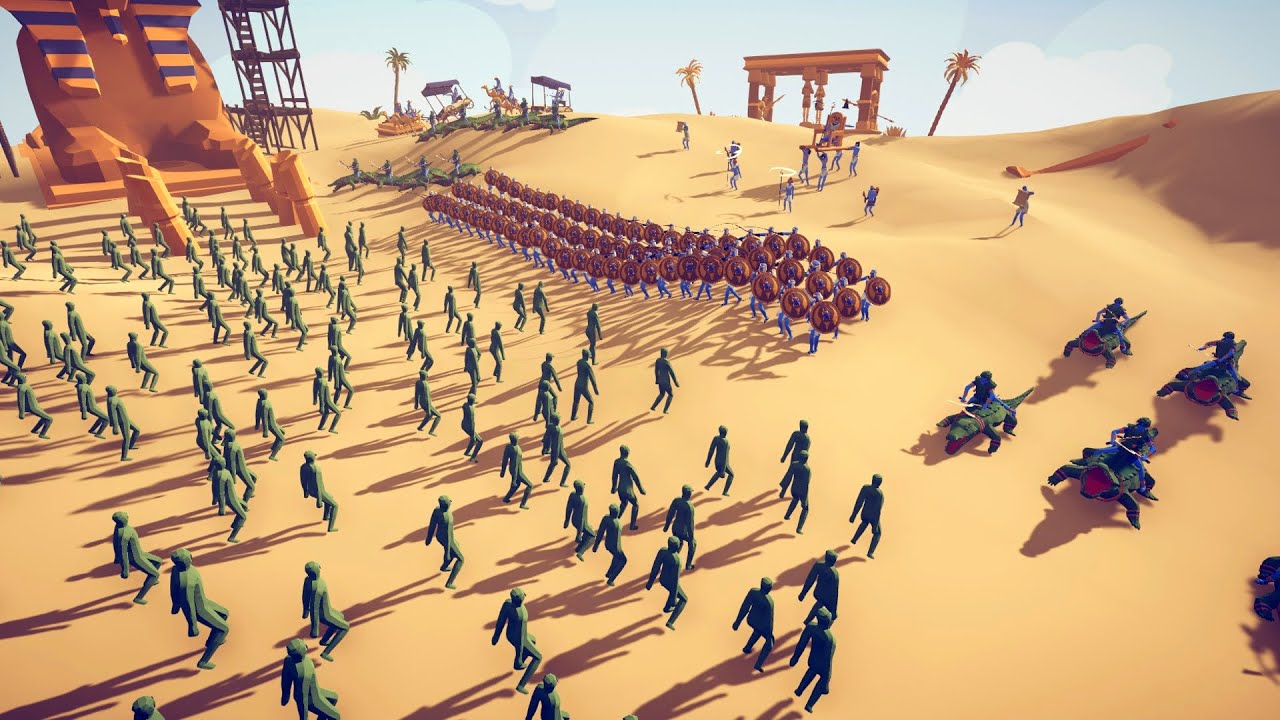 POWERFUL EGYPTIAN ARMY vs ENDLESS ZOMBIE WAVE - Totally Accurate Battle ...