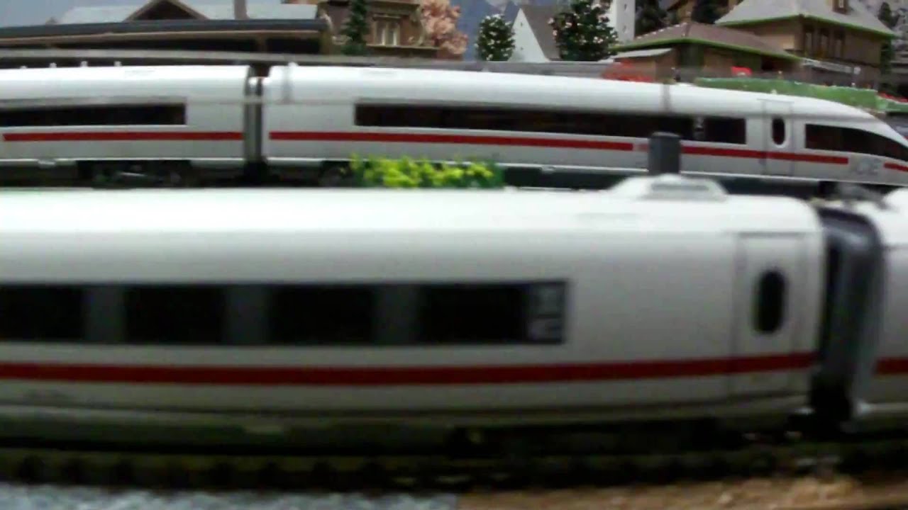 ICE3 Modellbahn-N (MINITRIX&ARNOLD) Nゲージ動画 ドイツのICE3 - YouTube
