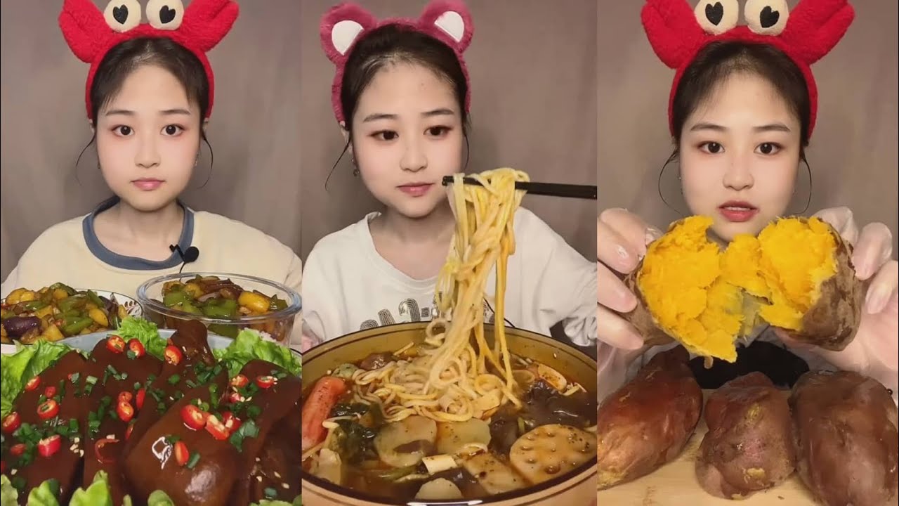 Chinese Food Spicy Pork Mukbang |Chinese Food Eating Challenge ...