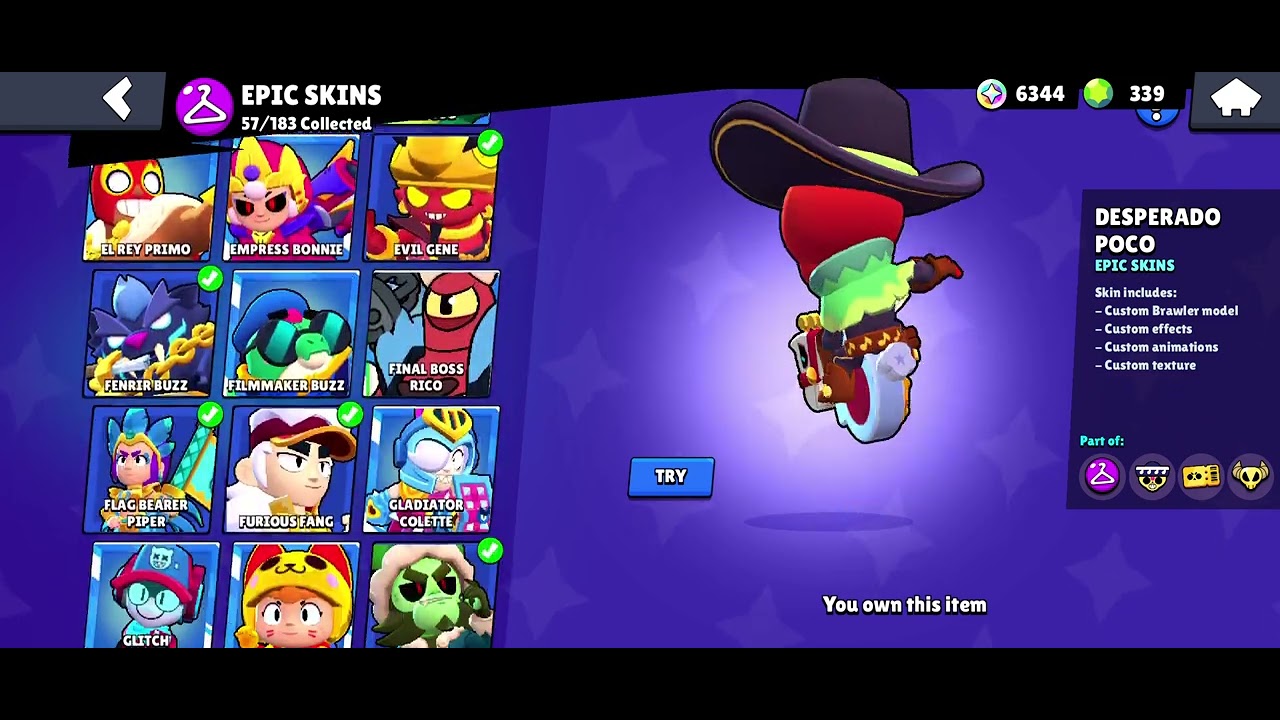 53.4k Trophy⚡185 Skin🔥Op Star Shelly🔥Poop Spike🔥Full max🔥True (2 Gold+ ...