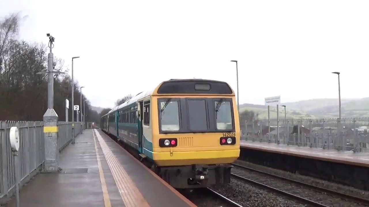 Energlyn and Churchill Park train station-train going to Bargoed - YouTube