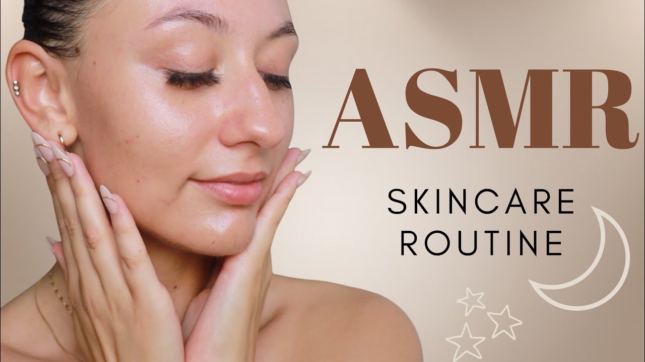 ASMR Evening Skincare Routine 🌙 (relaxing, whispered tutorial with ...