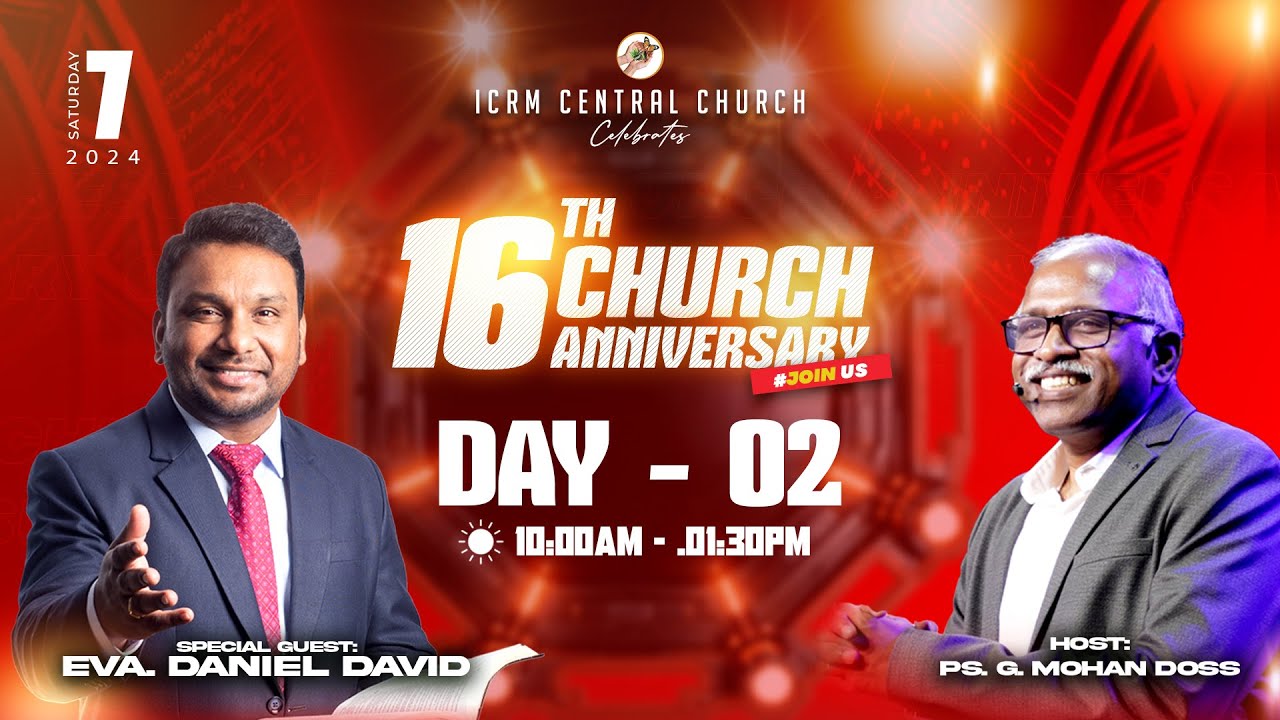 16th Church Anniversary Meetings | Eva. Daniel David | 10:00 AM | 07-12 ...