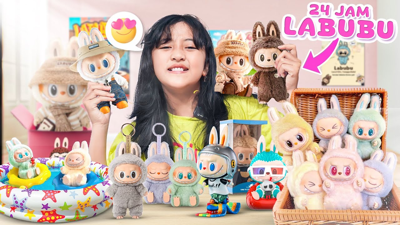 DINAR UNBOXING LABUBU ASLI DAN LABUBU PALSU, DINAR 24 JAM SERBA LABUBU ...