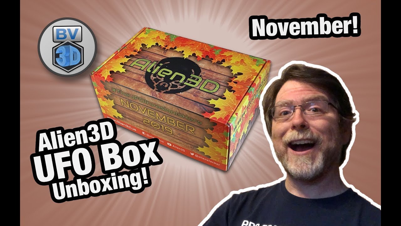 November 2019 Alien3D UFO Mystery Box Unboxing - YouTube