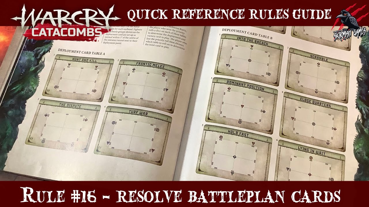 WARCRY CATACOMBS RESOLVE BATTLEPLAN CARDS - WARCRY QUICK RULES ...