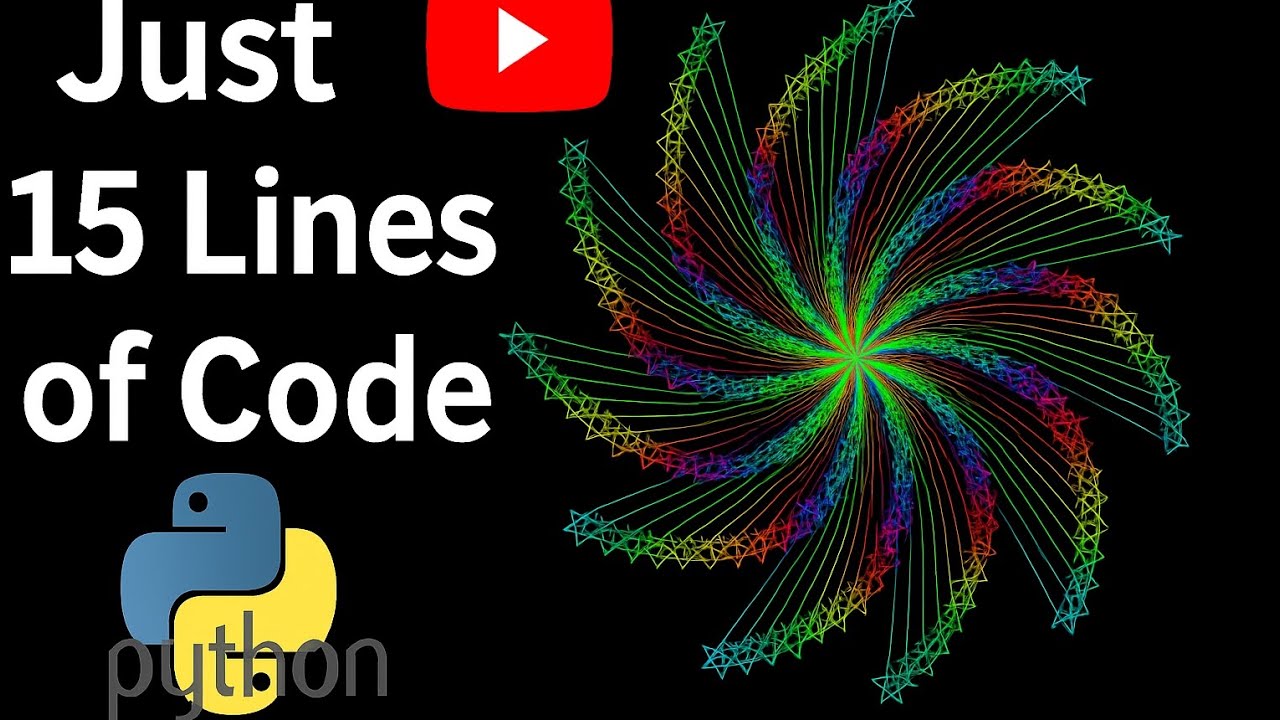 🐍🌈 Mind-Blowing Turtle Art in Just 15 Lines of Python Code! #coding #python @Codewith_kuldip ...