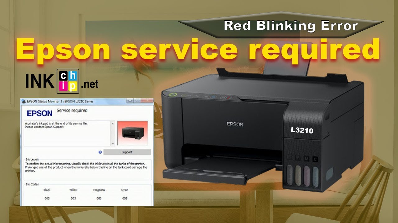 Epson Service Required how to Reset Epson L3110/L3210/3250/L130 All L ...