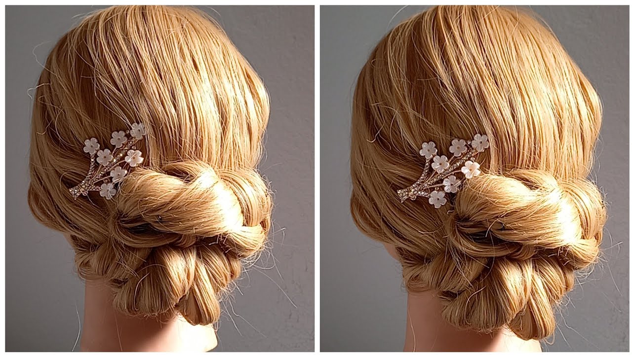 Simple party hairstyle step by step / Great hairstyles for women - YouTube