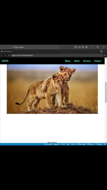 Fixed Navbar With Smooth Scrolling Css3animation Webdevelopment Coding Json Shorts Youtube 