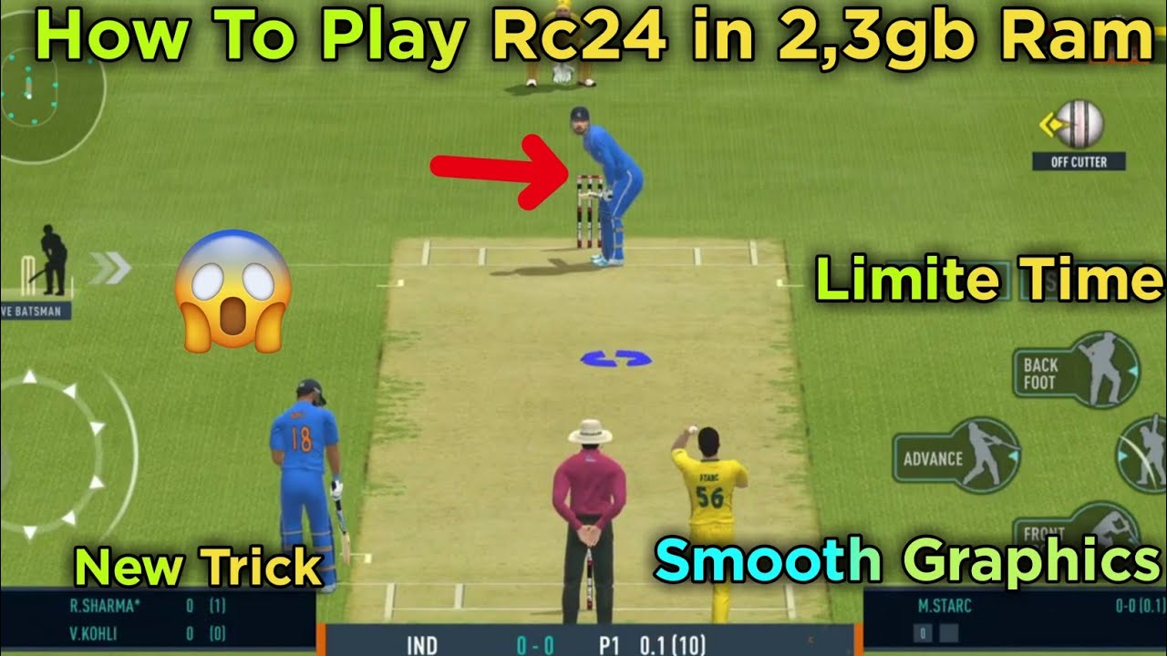How To Play Real Cricket 24 in 2,3gb Ram || Limite Time || Play Rc24 in ...