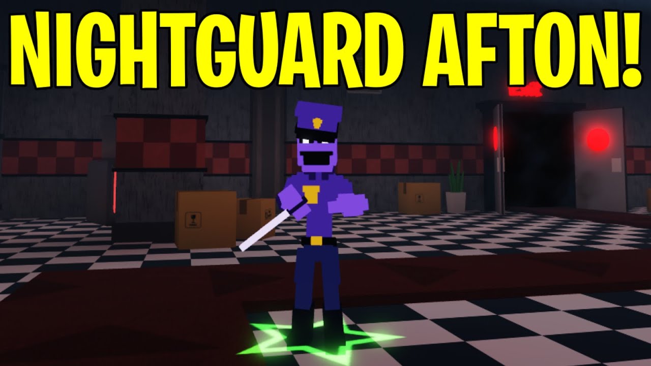 NIGHTGUARD AFTON SHOWCASE IN FIVE NIGHTS TD (EXCLUSIVE UNIT IN NEW UPDATE) - YouTube