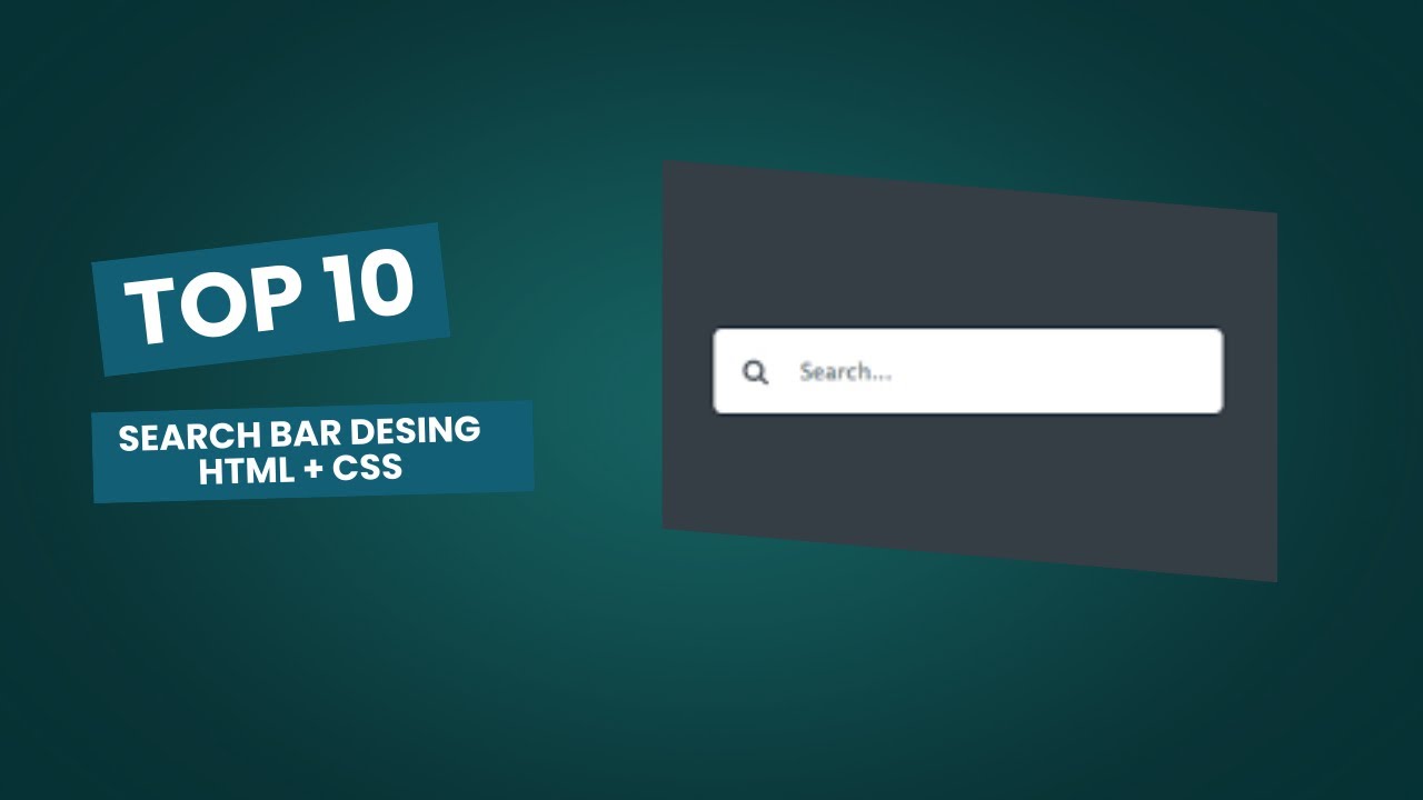Modern Search Bar UI Design | HTML & CSS Tutorial (Beginner) - YouTube