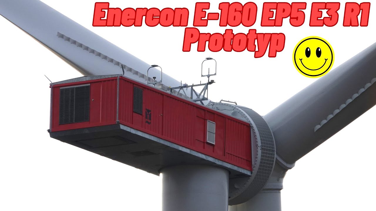 The first two prototypes 🥳 Enercon E-160 EP5 E3 R1 wind turbines at 120 m HST 18.02.2024 - YouTube