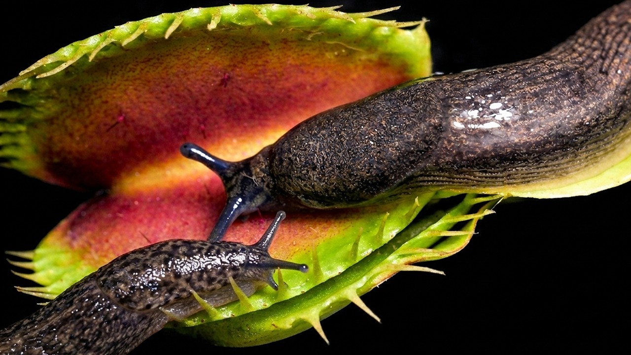 Venus Flytrap vs Two Slugs | Can the Plant Defeat the Slime? - YouTube