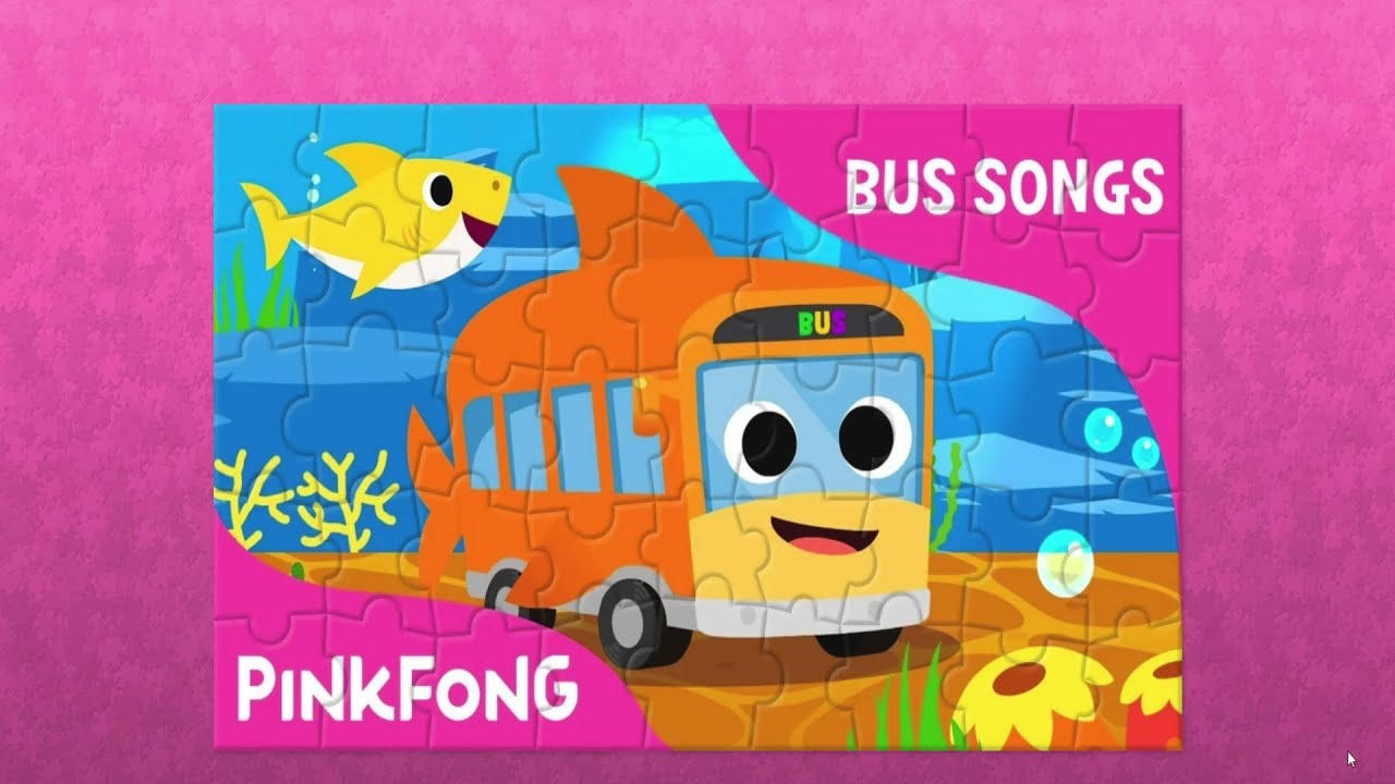 Baby Shark Bus | The shark bus goes round and round | Bus Songs ...