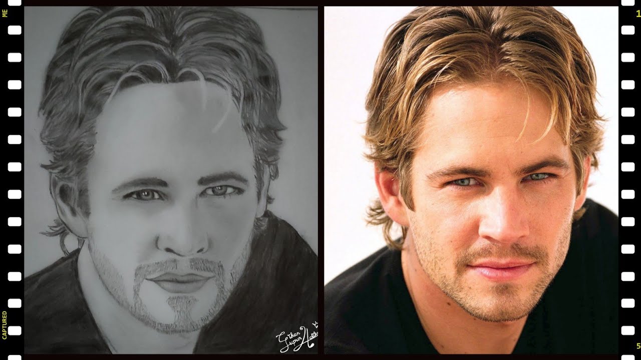 Paul Walker Pencil Drawing |Supun Adikaram| ||Using Grid Method|| - YouTube