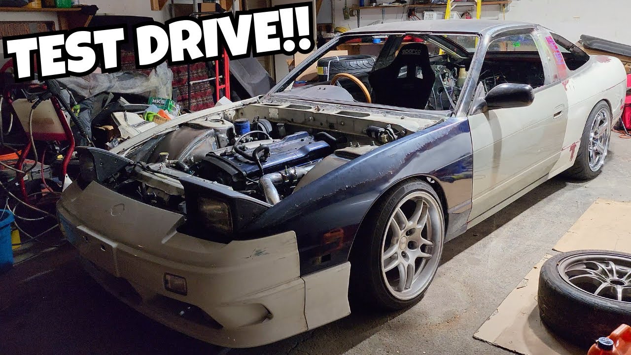 Initial Shake Down in my Project 240sx! + Glass Install! - YouTube