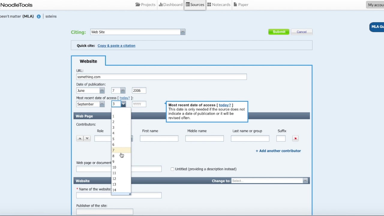 How to make a Citation Using NoodleTools - YouTube