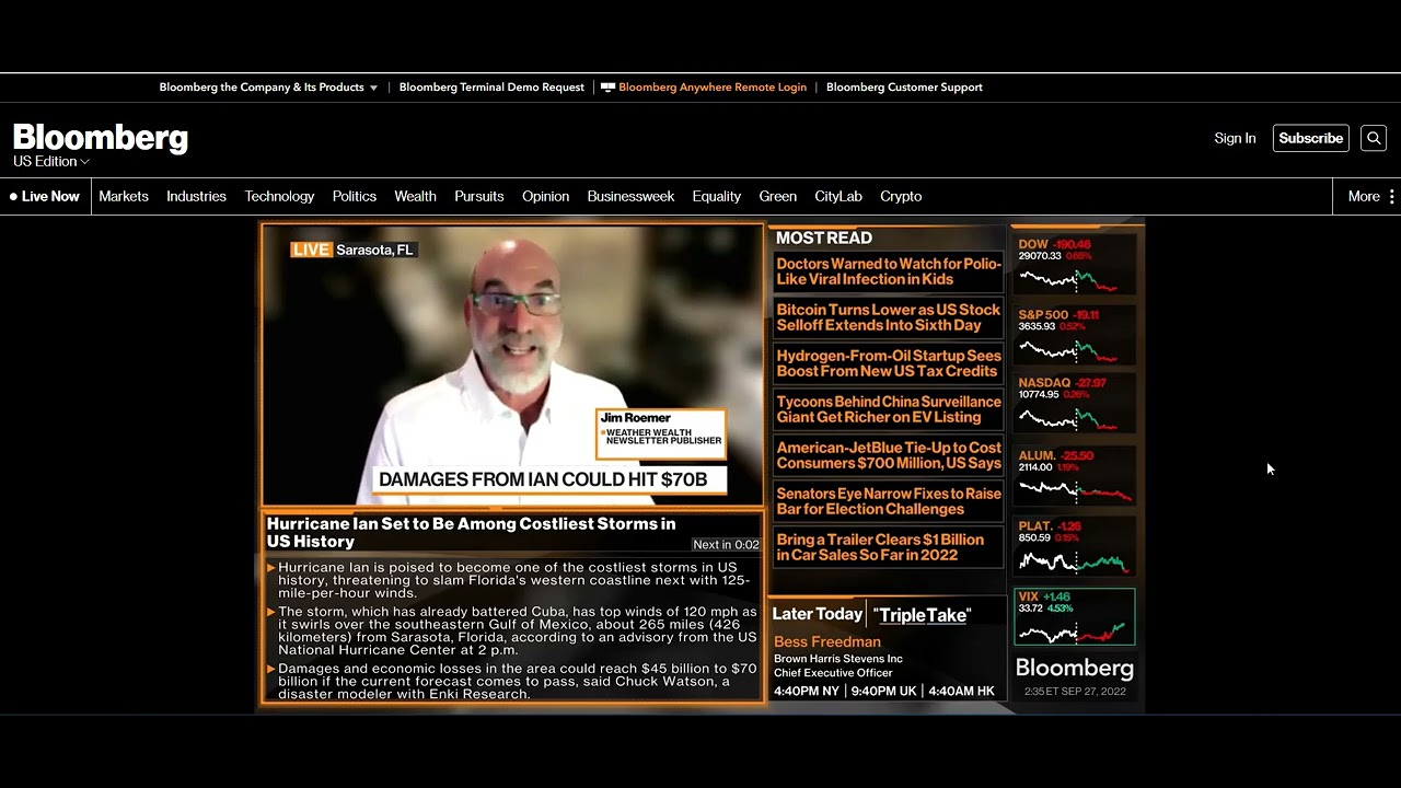 Bloomberg Interview Jim Roemer Sep 27 2022 - YouTube