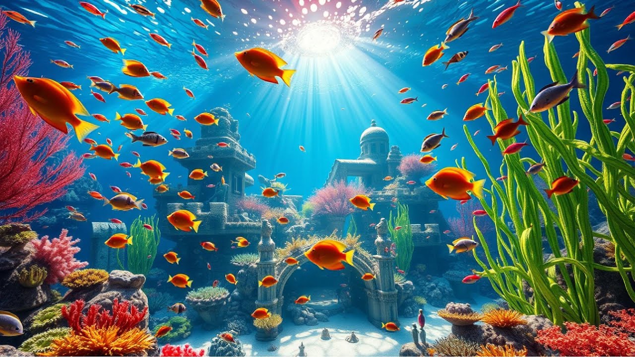 Beautiful Relaxing Aquarium Music and Stunning Underwater Healing Music ...