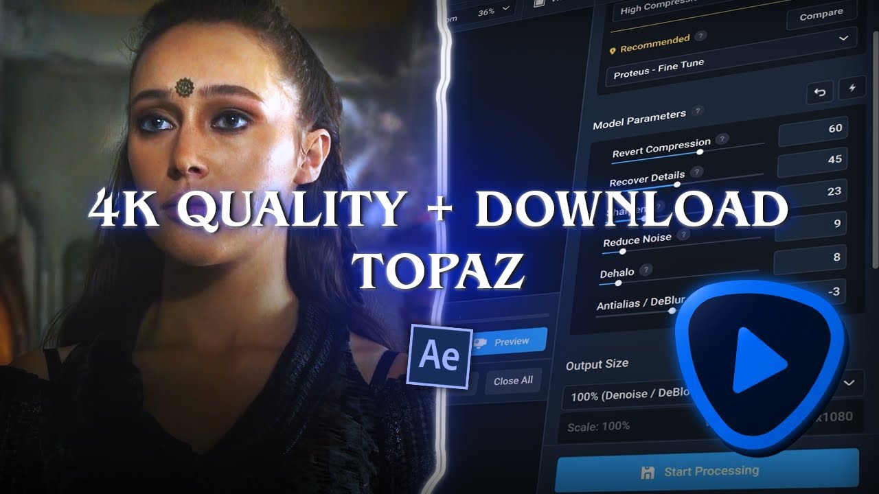 4K Quality + Download Topaz | After Effects Tutorial - YouTube