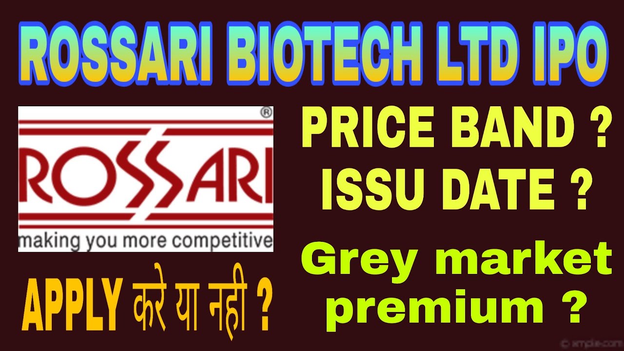 ROSSARI BIOTECH LTD IPO | Good for subscribe or not ? | # ...