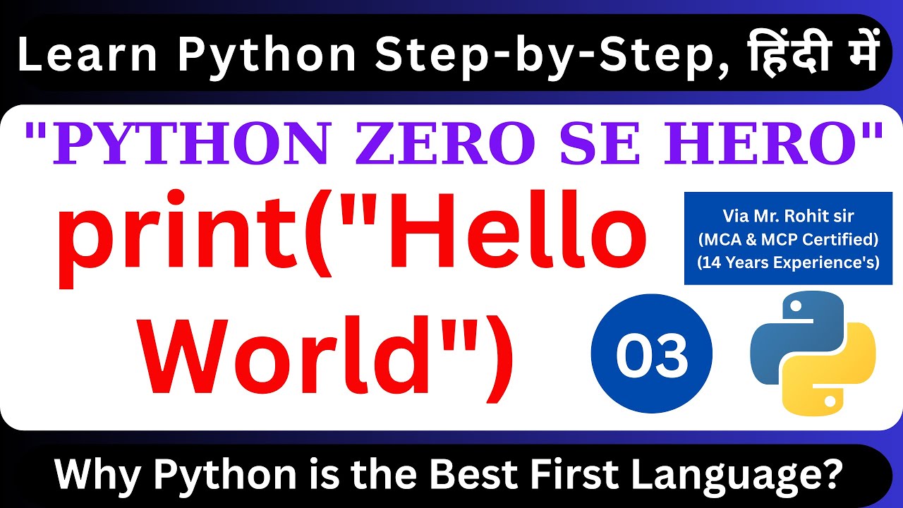 Create Your First Python Project Using Print Function 🔥 | Python Tutorial for Beginners (2026 ...