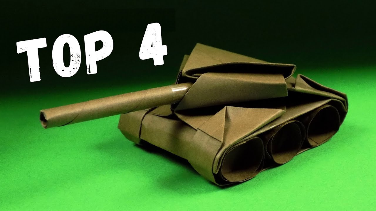 Origami tank - TOP 4 - How to Make a Paper Tank - YouTube