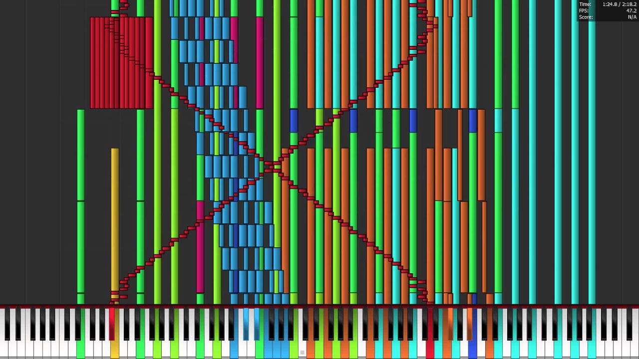 [Black MIDI] Piano From Above - Red Zone 577,000 notes ~ Jinjenia - YouTube