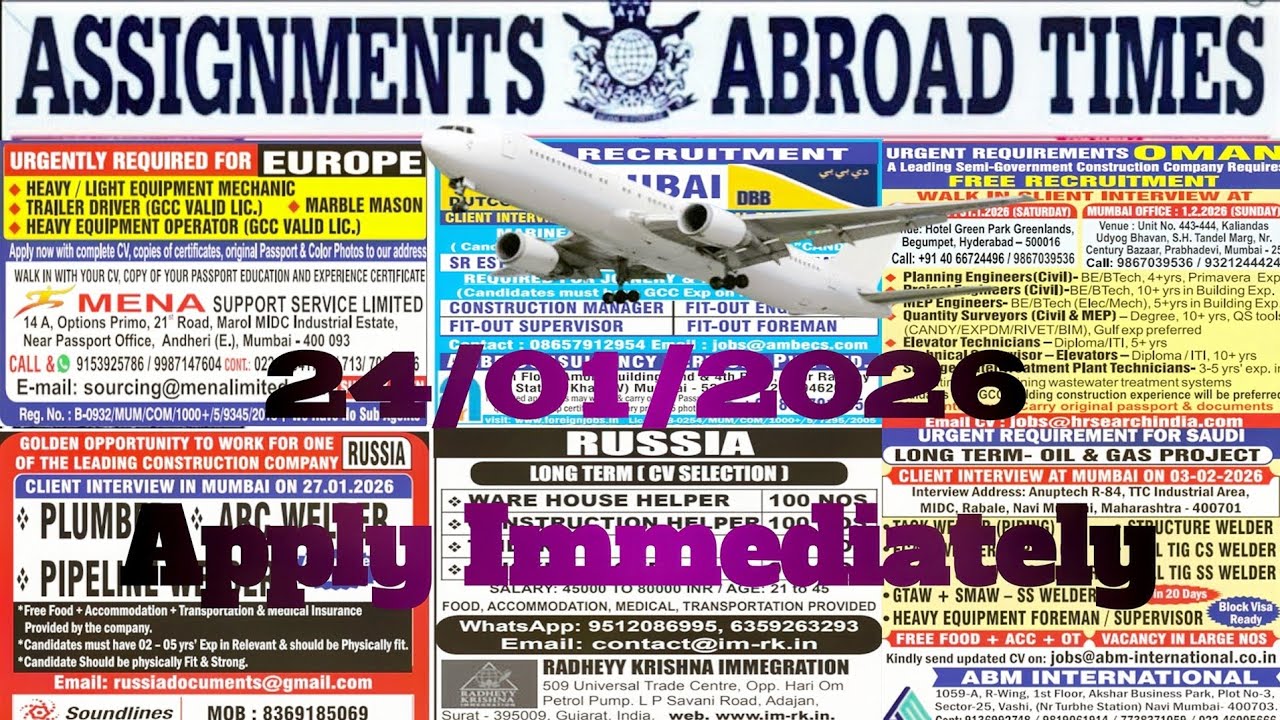 Assignment abroad times today newspaper | 24/01/2026 #russia #europe # ...