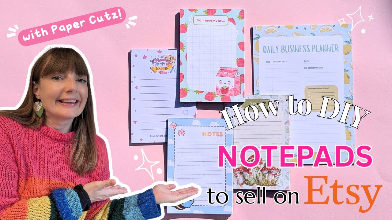 How to Make Peel-Off Notebooks to Sell on Etsy | DIY Notepad Tutorial ...