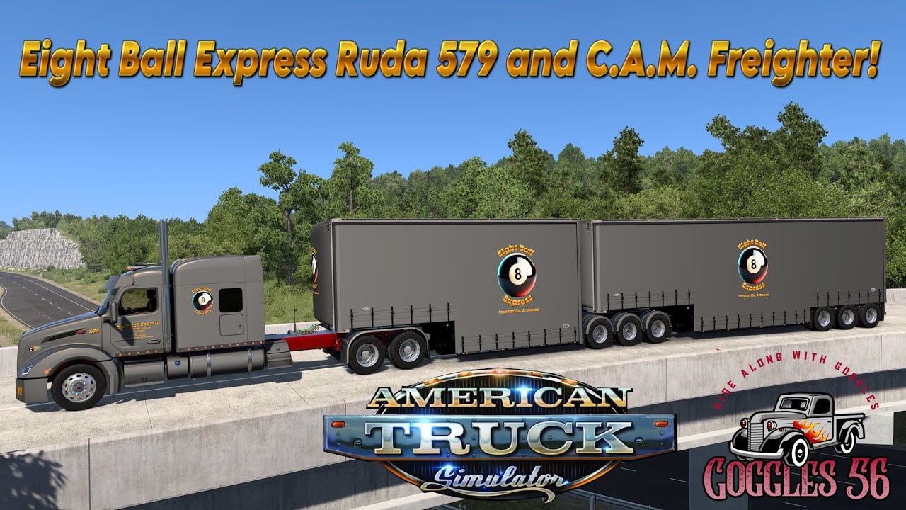 ATS Ruda 579 | Aussie Freighter B Double | ZeeMods Cummins CM 870 - YouTube