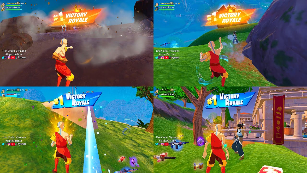 Winning Every Zero Build Duos Lobby with the New Avatar Aang Skin ...