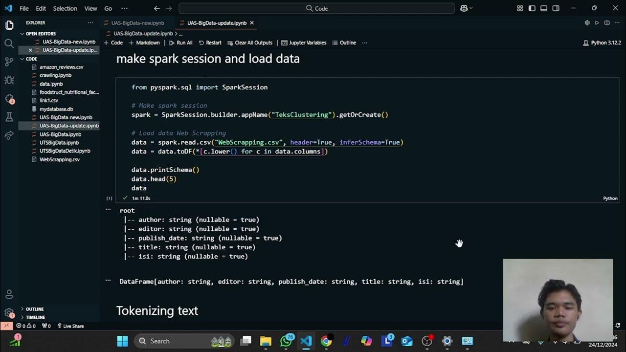 Clustering Teks Menggunakan MLlib PySpark untuk Data Web Scrapping - YouTube