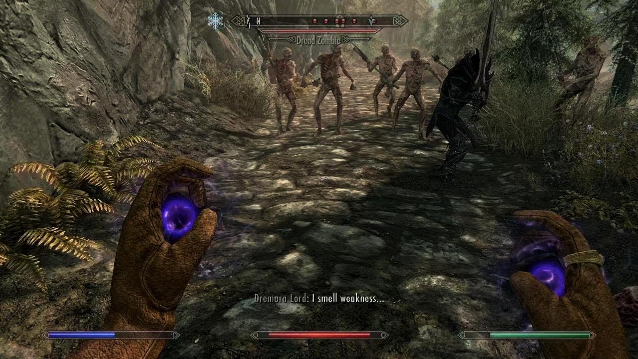 50-100 Dremora Lords Vs 5 Dread Zombies - YouTube