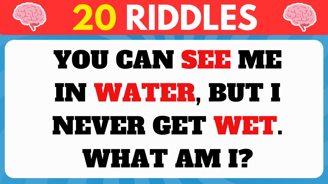 ONLY A GENIUS CAN SOLVE THESE RIDDLES 🧠 Brain Teasers & 20 Riddle Quiz ...