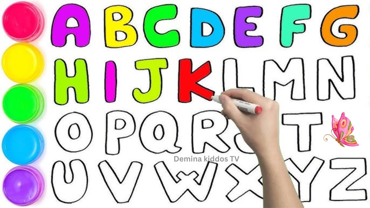 ALPHABETS ABCD COLOURING/ABCD ALPHABETS COLOURING/LEARN COLOURS ...