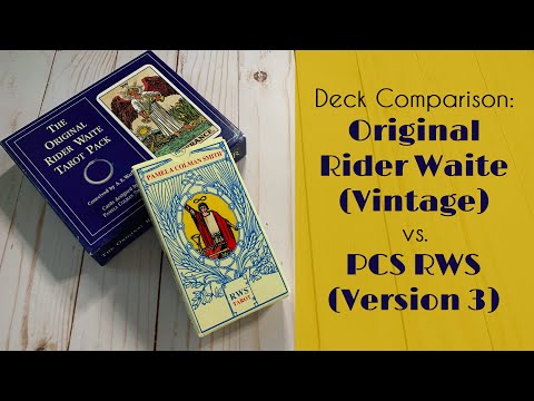 Deck Comparison: Original Rider Waite (Vintage) v. Pamela Colman Smith RWS Tarot (Version 3)