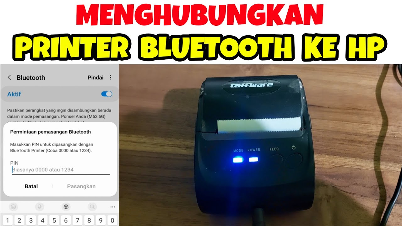 CARA MENYAMBUNGKAN PRINTER BLUETOOTH DENGAN HP - YouTube