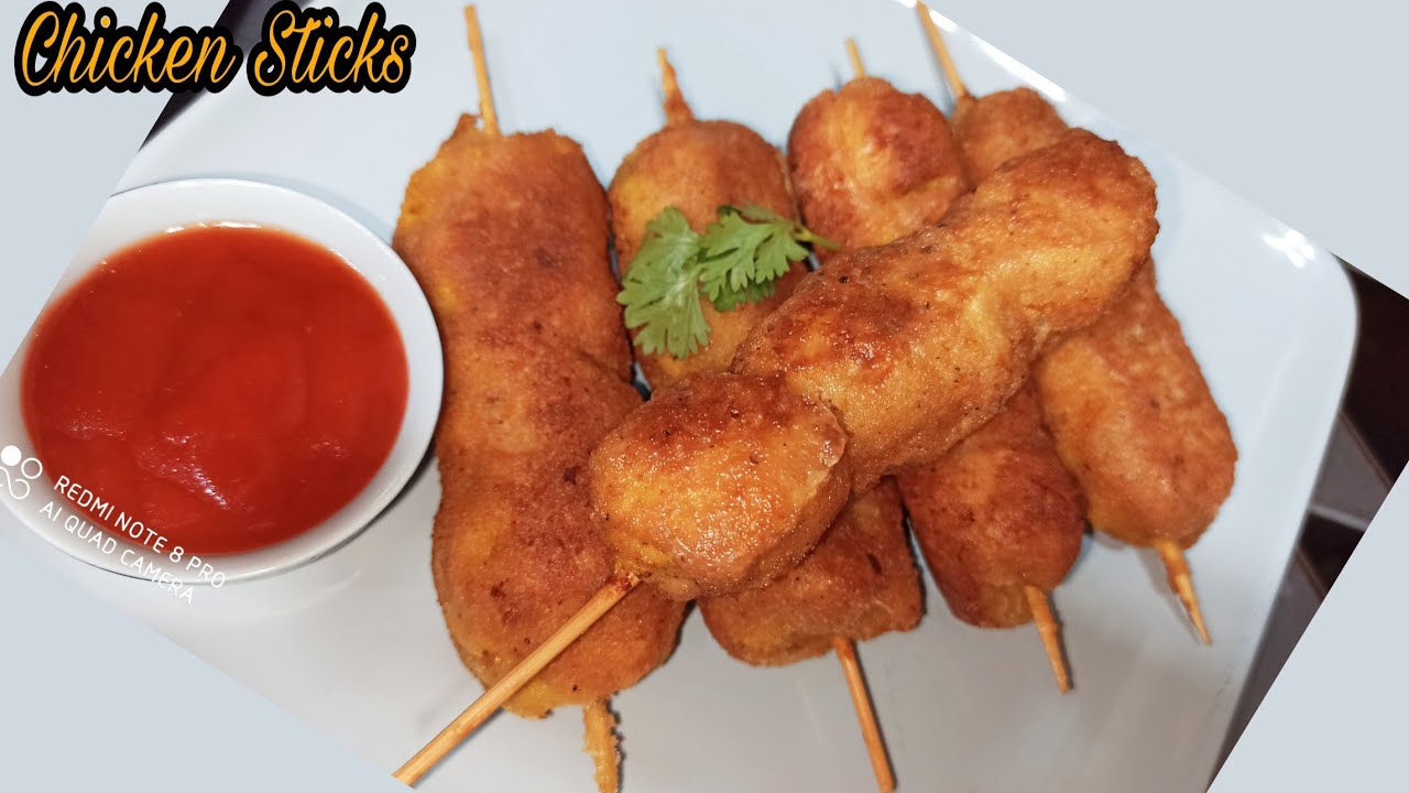 Chicken Sticks Recipe|Bakery Style Chicken Sticks|Chicken Sticks Boti ...