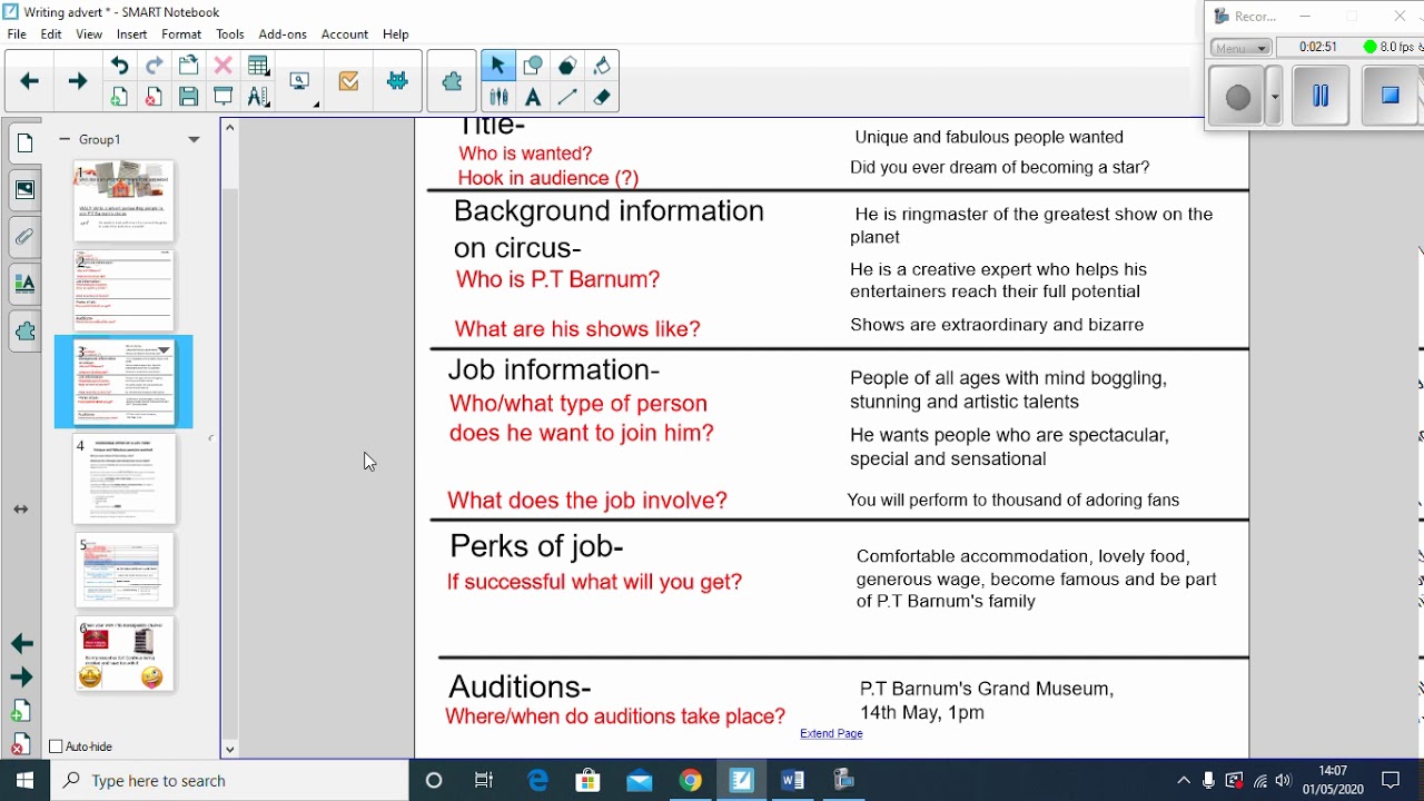 English Y5 Job advert video - YouTube
